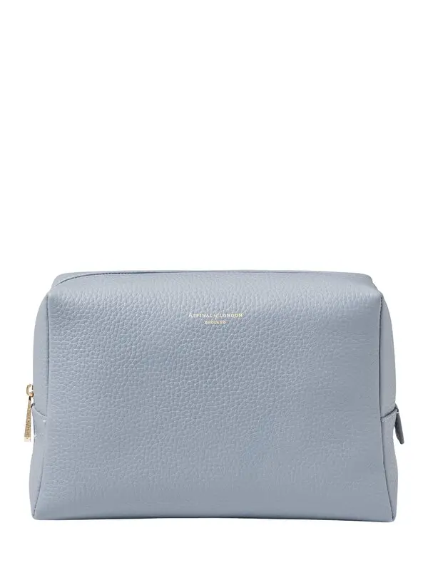ASPINAL OF LONDON Grained Leather Cosmetics Case - Blue