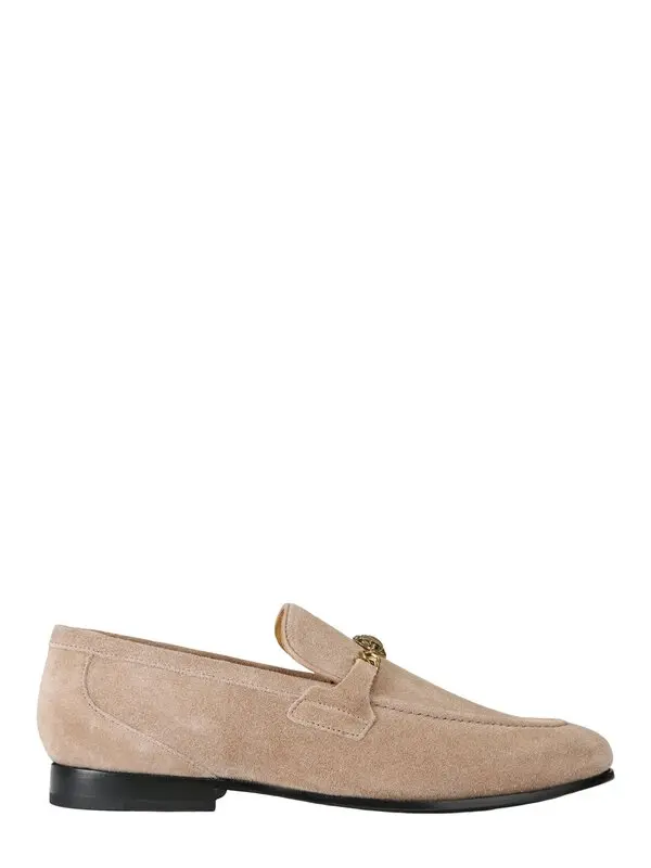 Kurt Geiger Alton Suede Loafers With Eagle Head Detail - Brown
