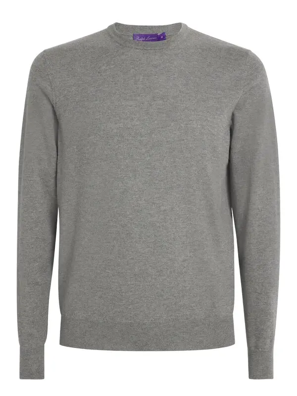 Ralph Lauren Purple Label Cashmere Crew Neck Sweater - Grey