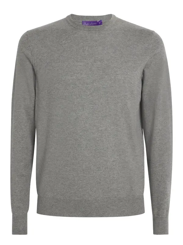 Ralph Lauren Purple Label Cashmere Crew Neck Sweater - Grey