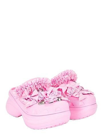 Balenciaga Crocs Mule Strap Clog - Light Pink