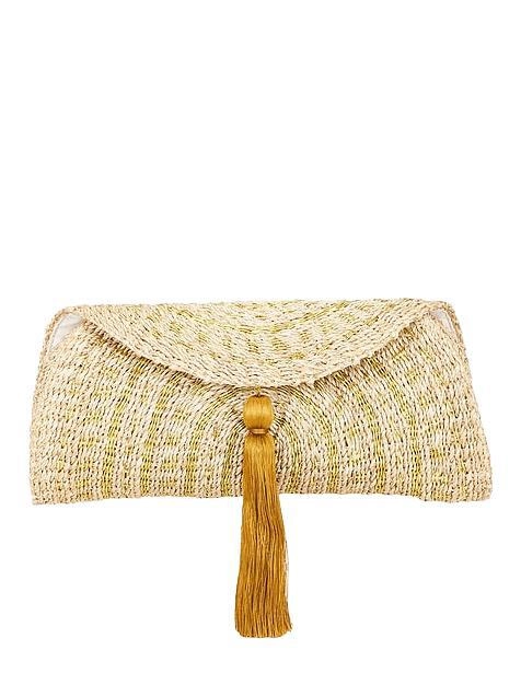 FLORABELLA Navagio Abaca Clutch - Neutral
