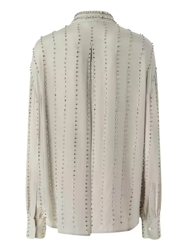Pinko Embellished Crepe Shirt - Grey