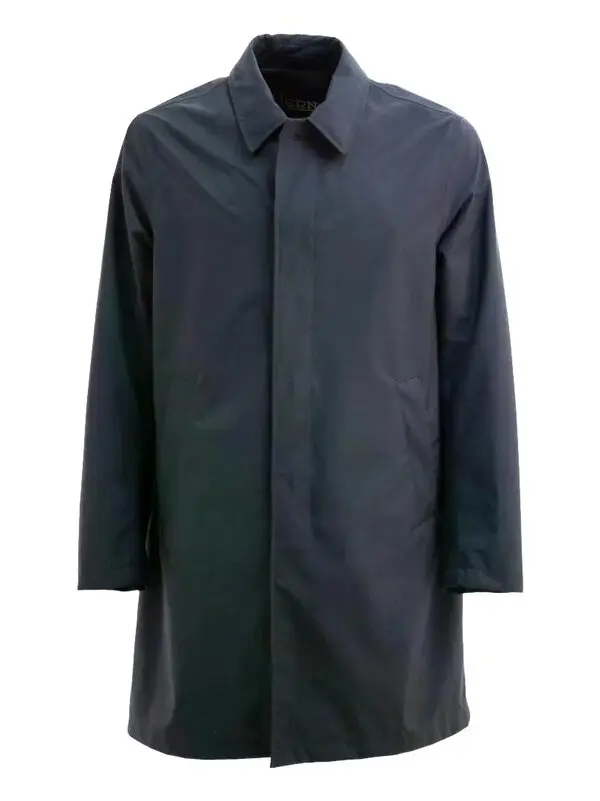 Herno Point-collar Coat - Neutrals