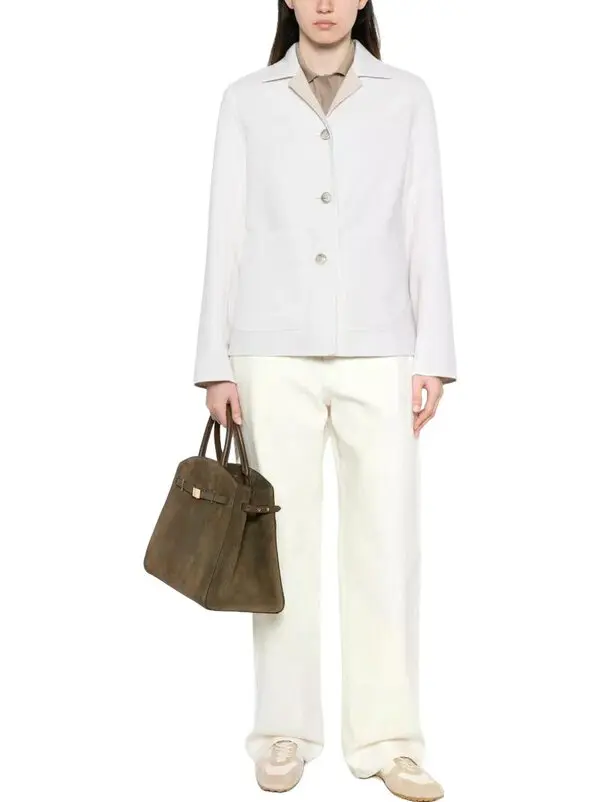 Herno Patch-pocket Jacket With Pointed Collar - Neutrals