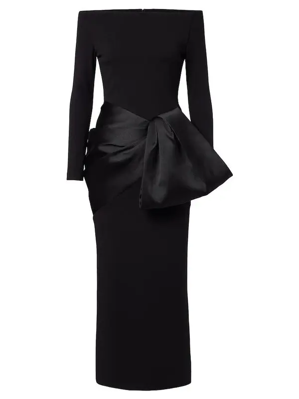 Solace London Rhianne Satin-trimmed Cocktail Dress - Black