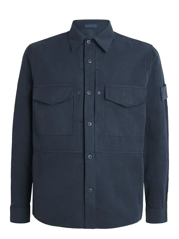 Stone Island Canvas Ghost Overshirt - Blue