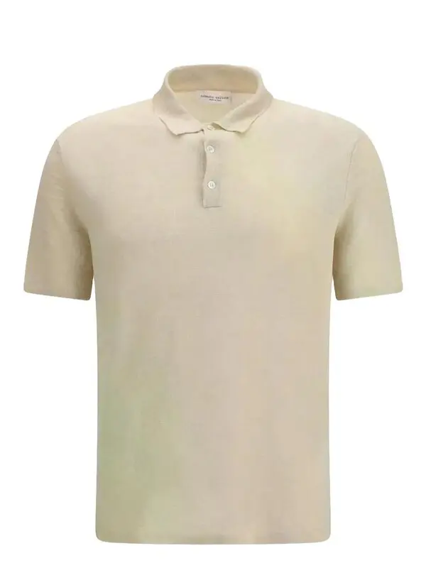 ROBERTO COLLINA Short-sleeved Polo Shirt - Neutrals