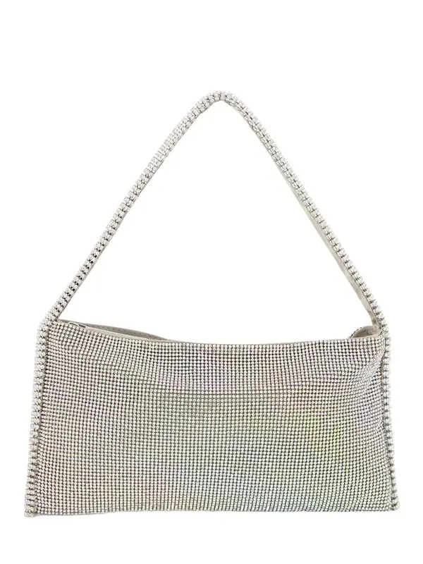 Benedetta Bruzziches Rhinestone Mesh Shoulder Bag - Silver