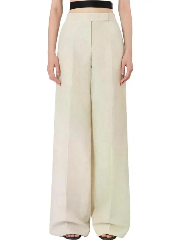Max Mara Tailored Wide-leg Linen Trousers - Neutrals