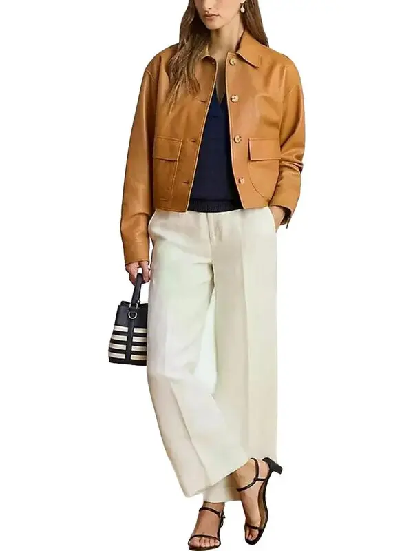 Ralph Lauren Pleated Cropped Trousers - Neutrals