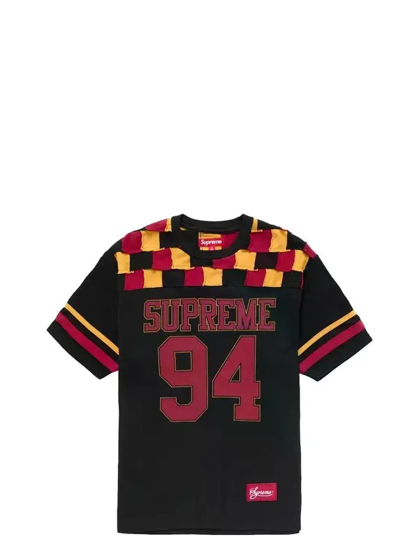 Supreme Patchwork Yoke Football T-shirt - Black