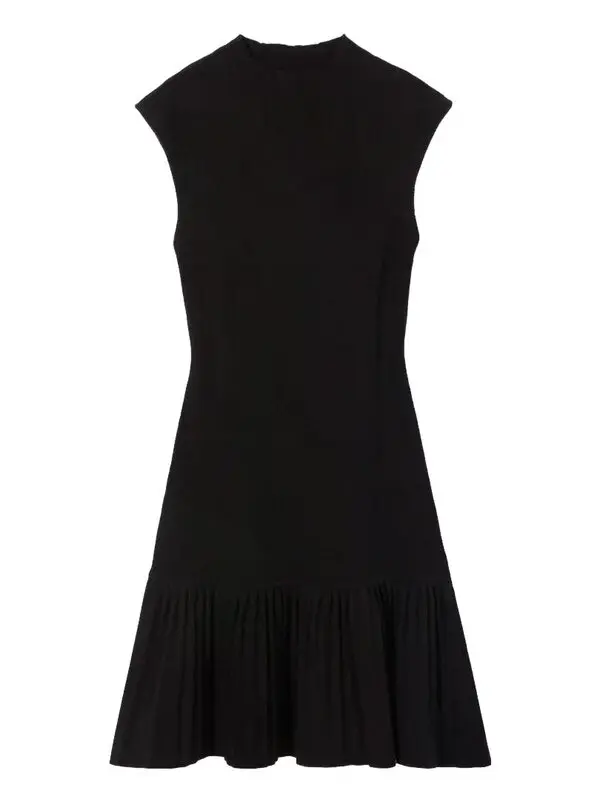 Claudie Pierlot Pleated Knit Dress - Black