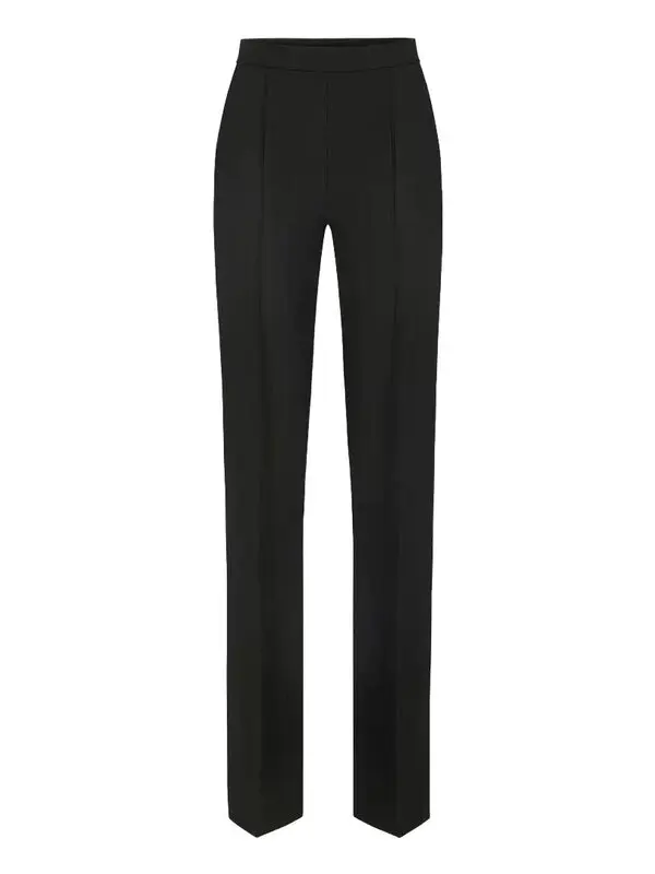 Elisabetta Franchi Lightweight Crêpe Fabric Trousers - Black