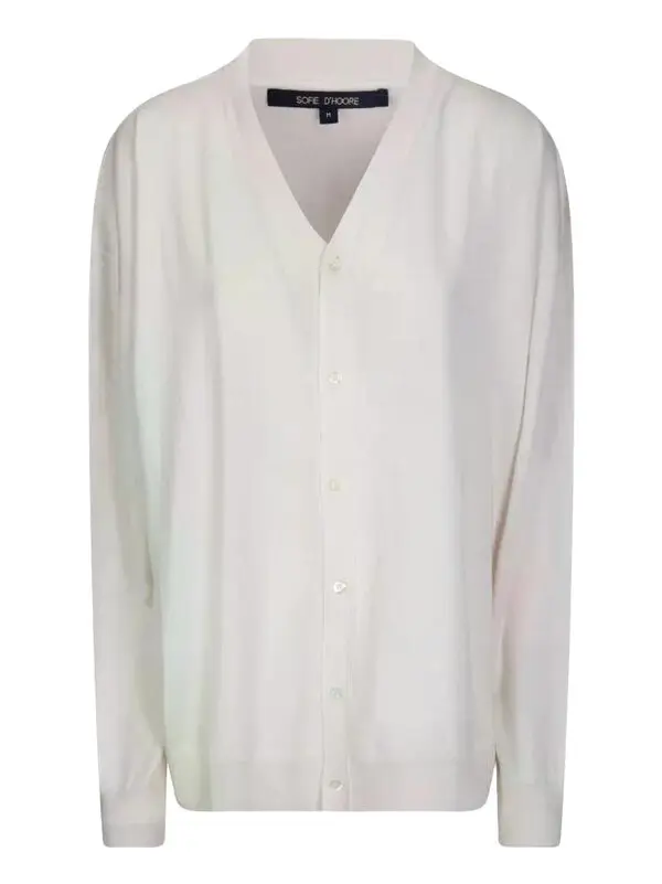 Sofie D'hoore V-neck Wool Cardigan - Neutrals