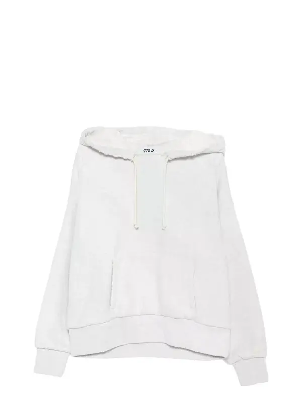 GOLDEN GOOSE Star Drawstring Relaxed Hoodie - Grey