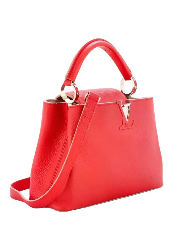 LOUIS VUITTON Capucines Bag Leather Bb Satchel - Red
