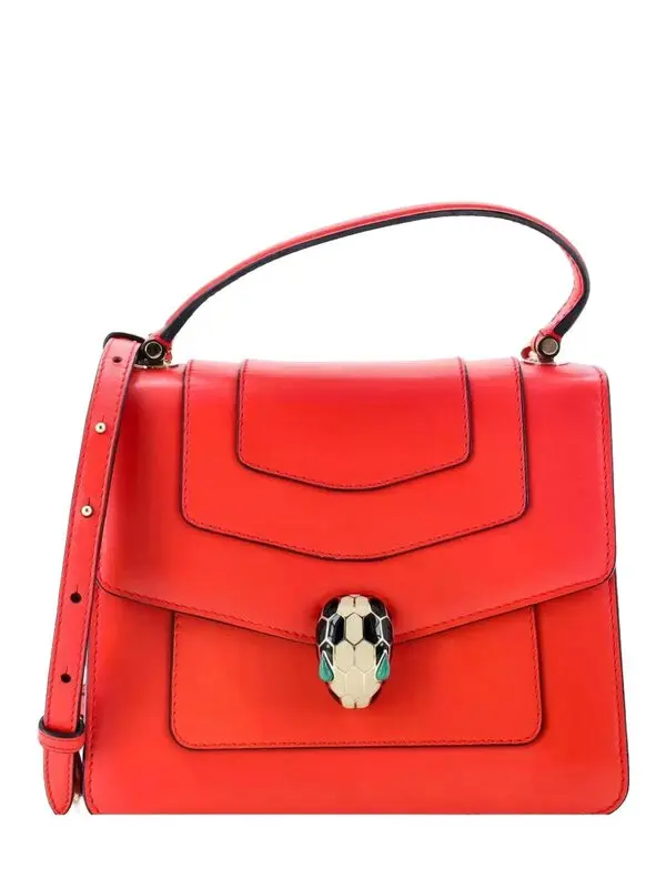 BVLGARI Serpenti Forever Top Handle Bag - Red