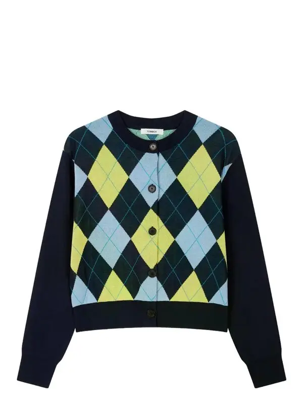 STUDIO TOMBOY Argyle Cardigan - Blue