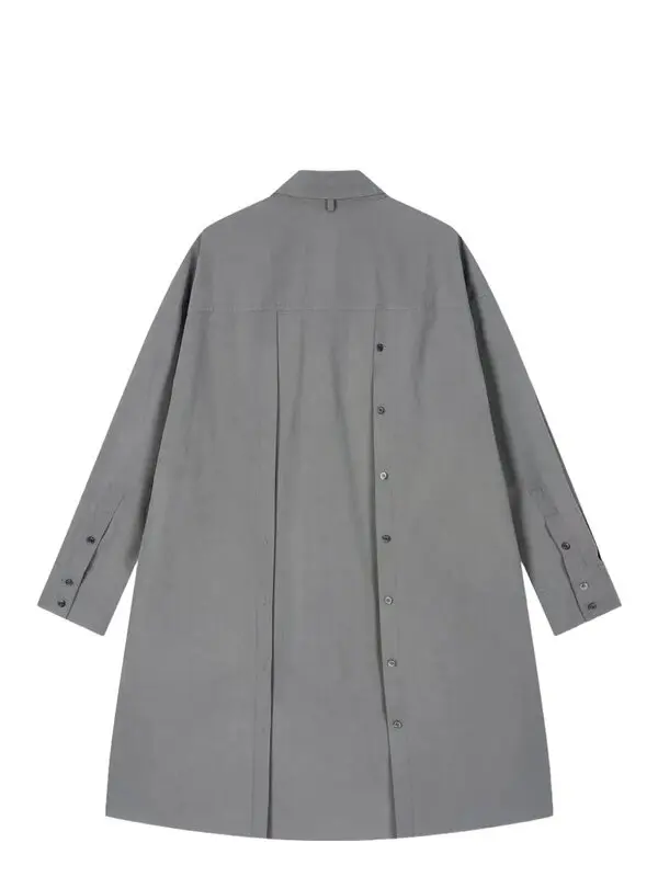 STUDIO TOMBOY Collar Relaxed Dress With Button Fastening And Chest Pocket - Grey