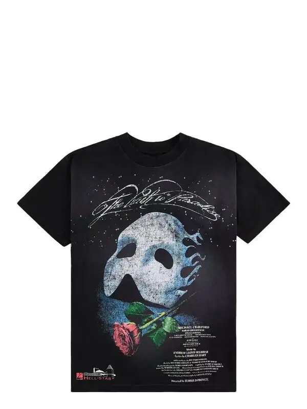 HELLSTAR Phantom Of The Opera Logo-print T-shirt - Black