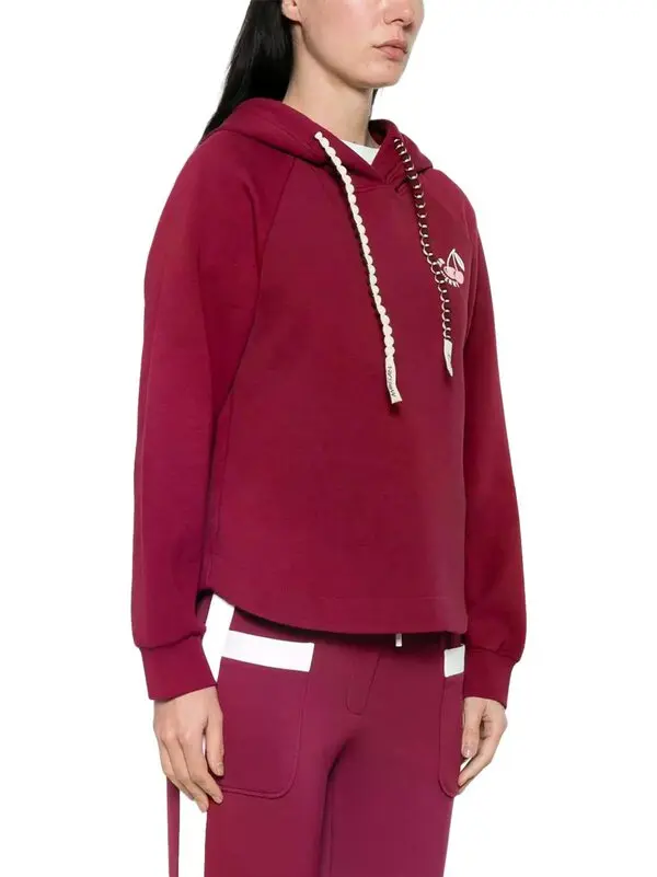 MARCCAIN Hooded Cherry Print Sweatshirt - Red