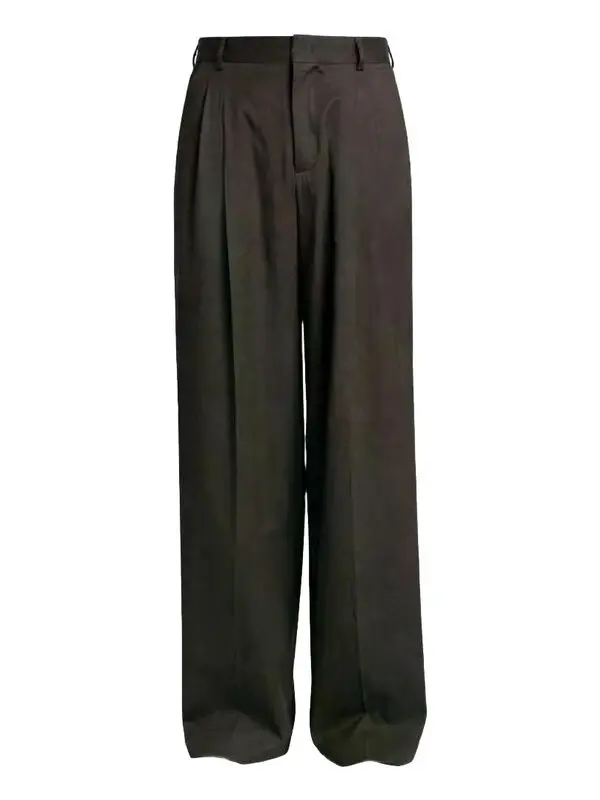 ROBERTO COLLINA Tailored Pleated Trousers - Brown
