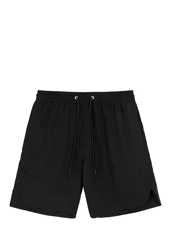 SUNFLOWER Drawstring Shorts With Side Slits - Black