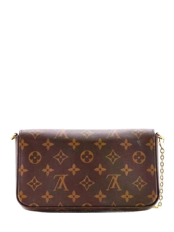 LOUIS VUITTON Felicie Pochette Monogram Canvas Crossbody Bag - Brown