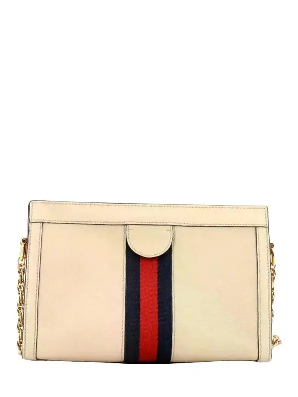 Gucci Ophidia Chain Shoulder Bag Leather Small Crossbody Bag - Neutrals