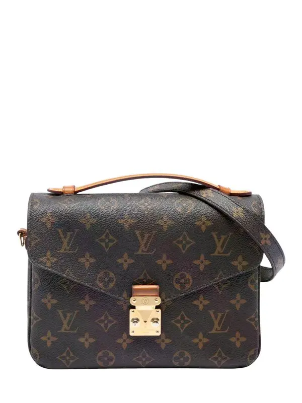 LOUIS VUITTON Monogram Pochette Metis Satchel - Brown