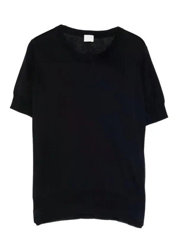C.T.PLAGE Round Neck Short Sleeve T-shirt - Blue