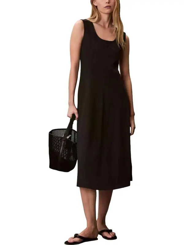 Calvin Klein A-line Midi Dress - Black