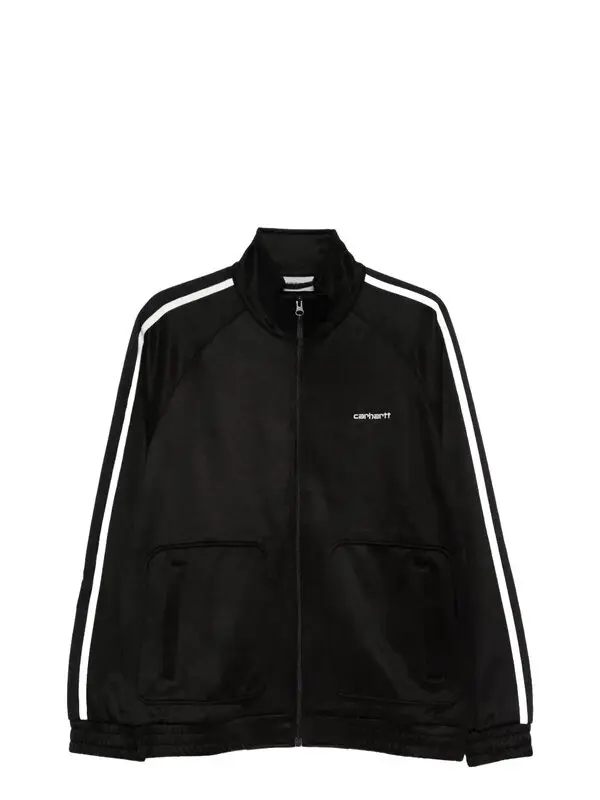 Carhartt Work In Progress Logo Zip Up Jacket - Black