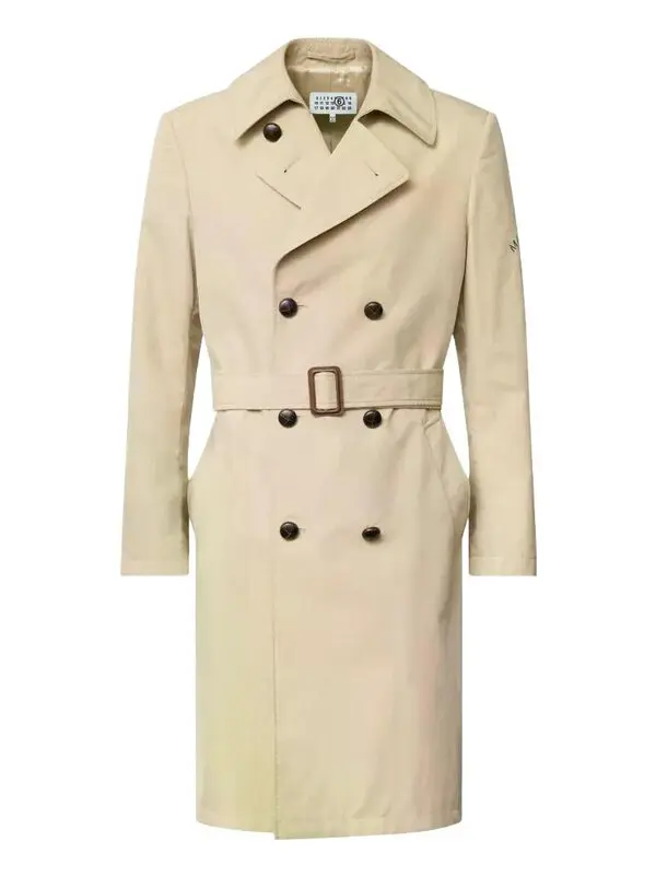 MAISON MARGIELA Double-breasted Cotton Trench Coat - Neutrals