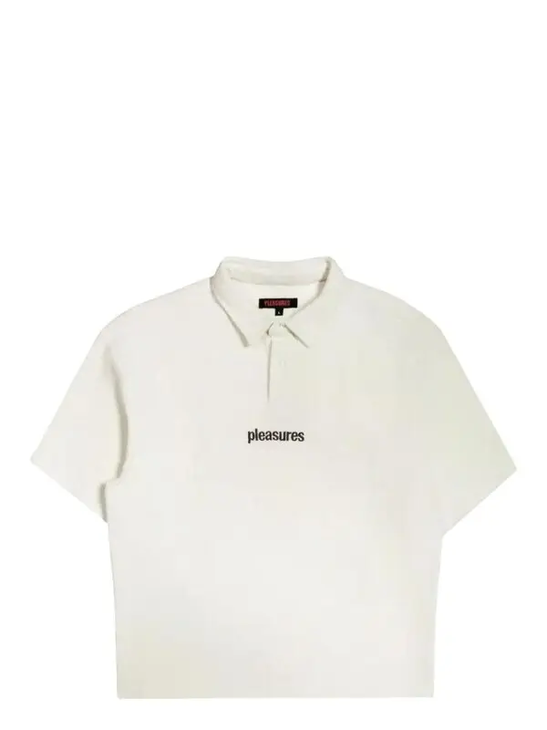 PLEASURES Logo-embroidered Polo Shirt - Neutrals