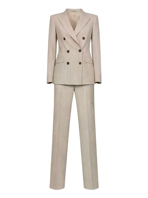 Tagliatore Pinstriped Double-breasted Suit - Neutrals