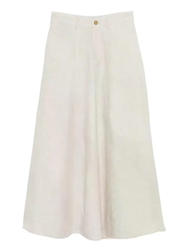 ALYSI Button Panel A-line Skirt - Neutrals
