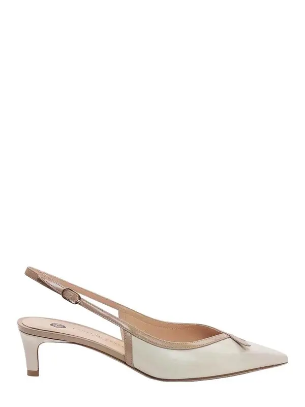 Roberto Festa Pointed Toe Slingback Pumps - Neutrals