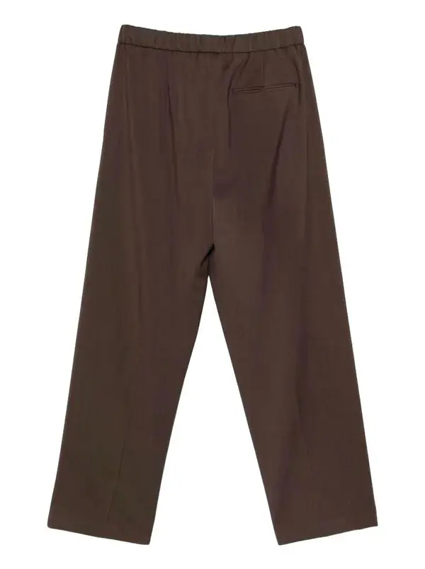 COSTUMEIN Elasticated Virgin Wool Trousers - Brown