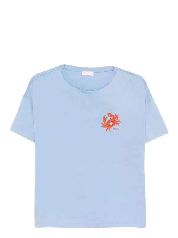Liu Jo Embroidered Patch T-shirt - Blue