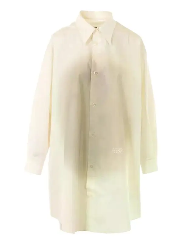 MAISON MARGIELA Long-sleeve Shirt Mini Dress - Neutrals