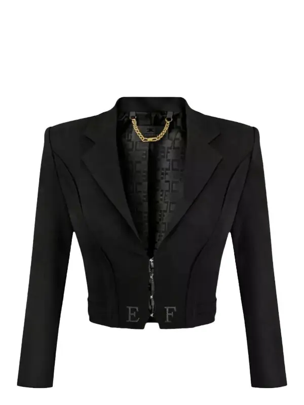 Elisabetta Franchi Cropped Jacket - Black