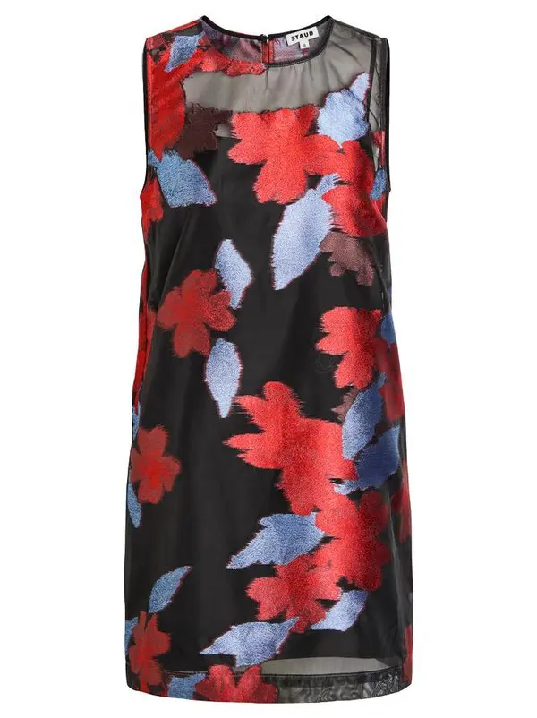 Staud Brea Devoré Organza Mini Dress - Multicoloured
