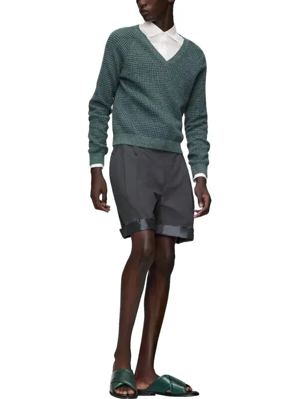MAISON MARGIELA Pleated Bermuda Shorts - Grey