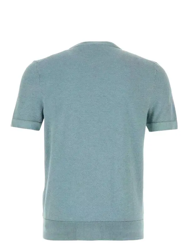 Brioni Crew-neck Piqué T-shirt - Blue