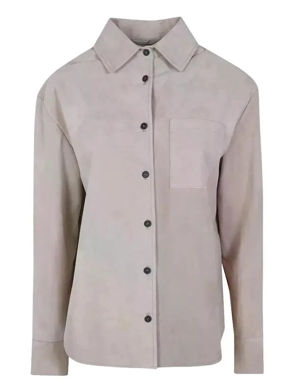 DRHOPE Pocket Suede Jacket - Neutrals