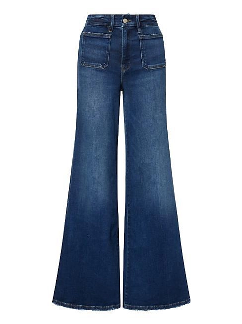 Good American Soft Tech Good Waist Palazzo Stretch-denim Jeans - Indigo511