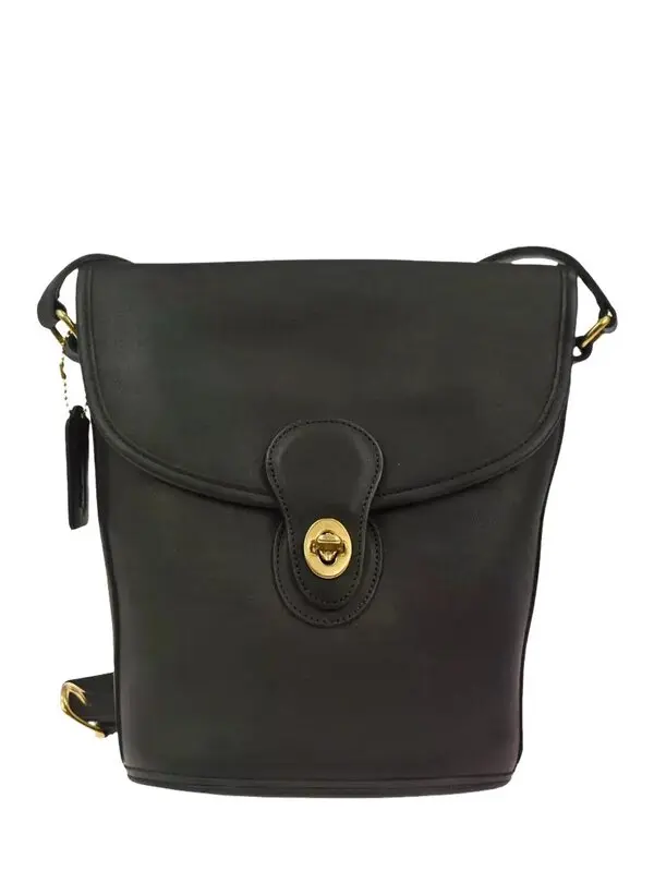 COACH VINTAGE 1994 Top Handle Leather Cross Body Bag - Black