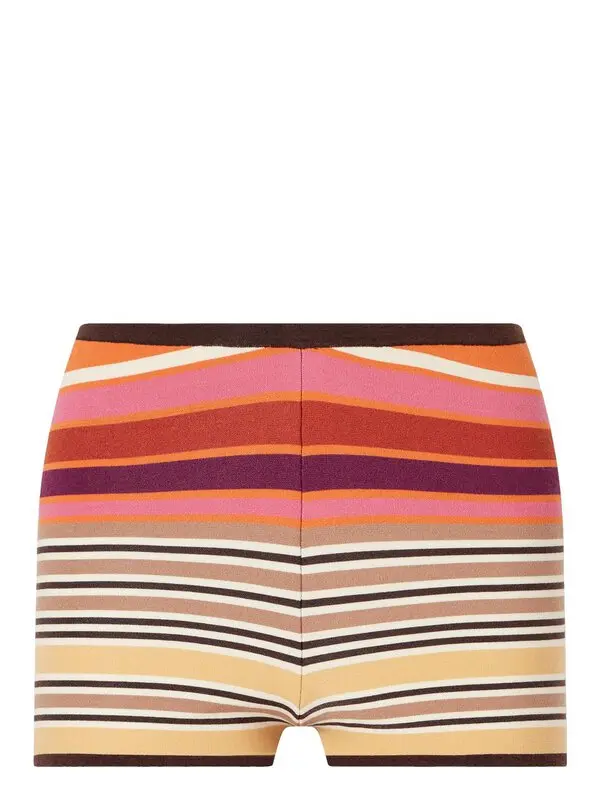 Faithfull The Brand Playa Striped Jersey Mini Shorts - Multi